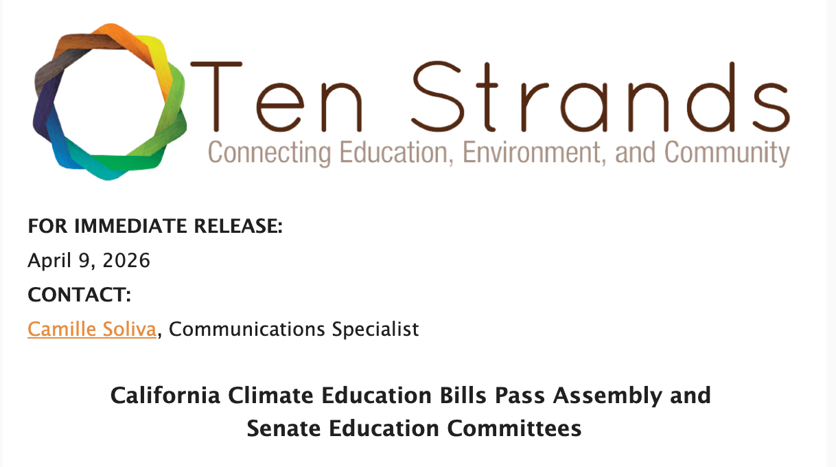 California Climate Education Bills Pass Assembly and Senate Education ...